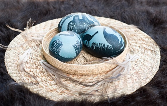 Carved Emu Eggs